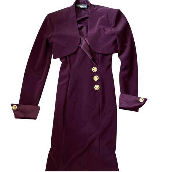 Betsy & Adam | Dresses | Betsy Adam Vintage Semi Formal Dress Plum 56 ...